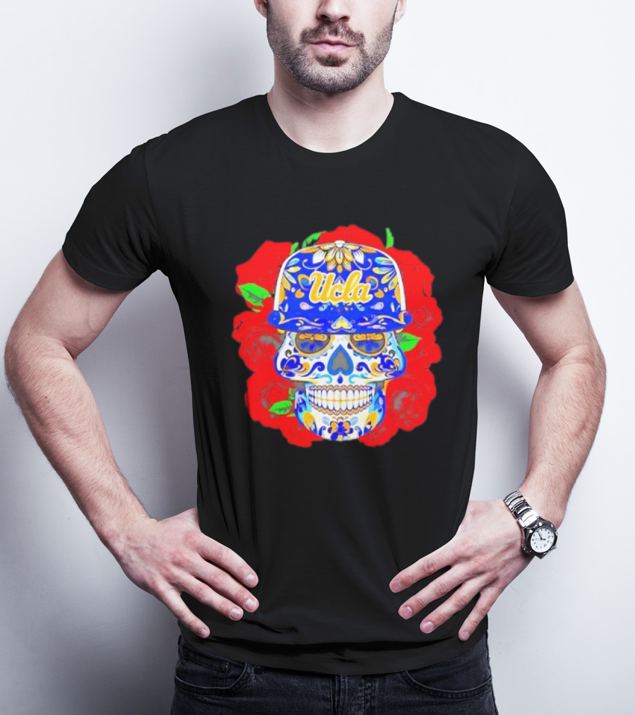 Ucla Bruins Sugar Skull Roses T-Shirt