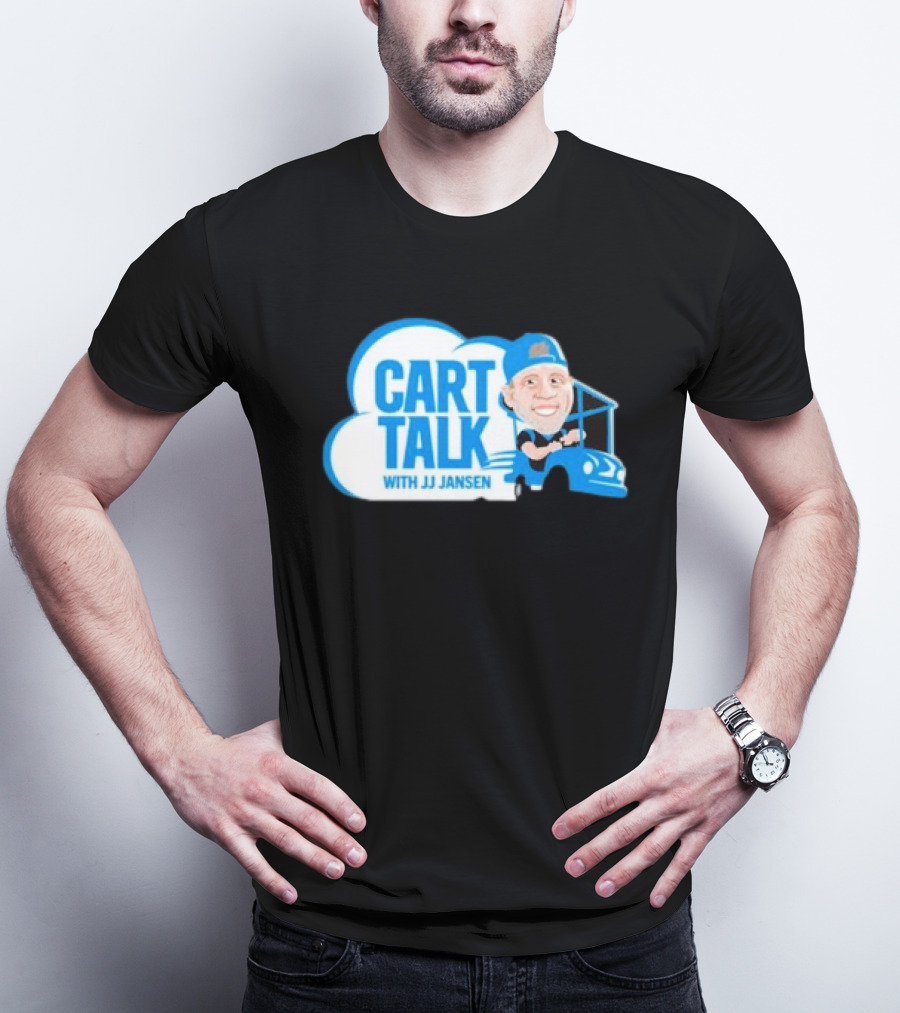 Carolina Panthers Cart Talk With JJ Jansen Blue Cart Cloud T-Shirt