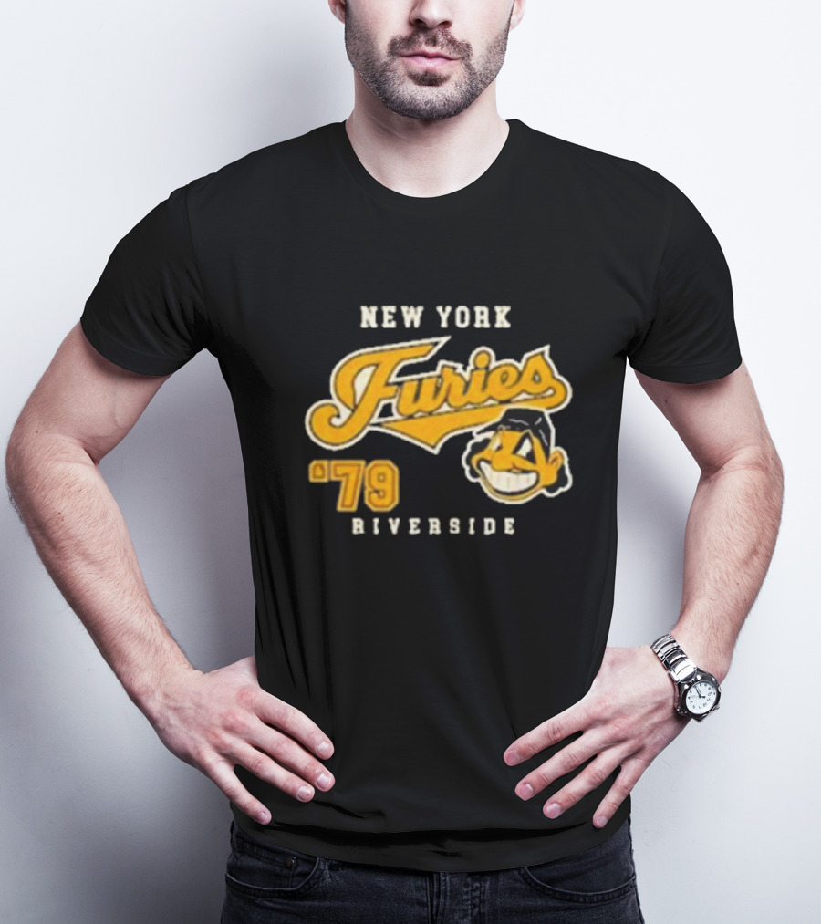 New York Furies Riverside '79 Vintage Sports Logo With Mascot T-Shirt