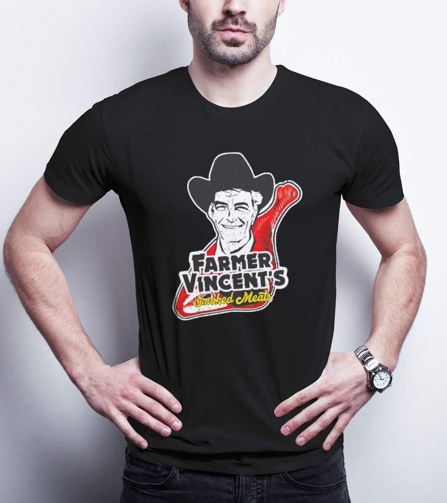 Farmer Vincent's Smoked Meats Vintage Cowboy T-Shirt