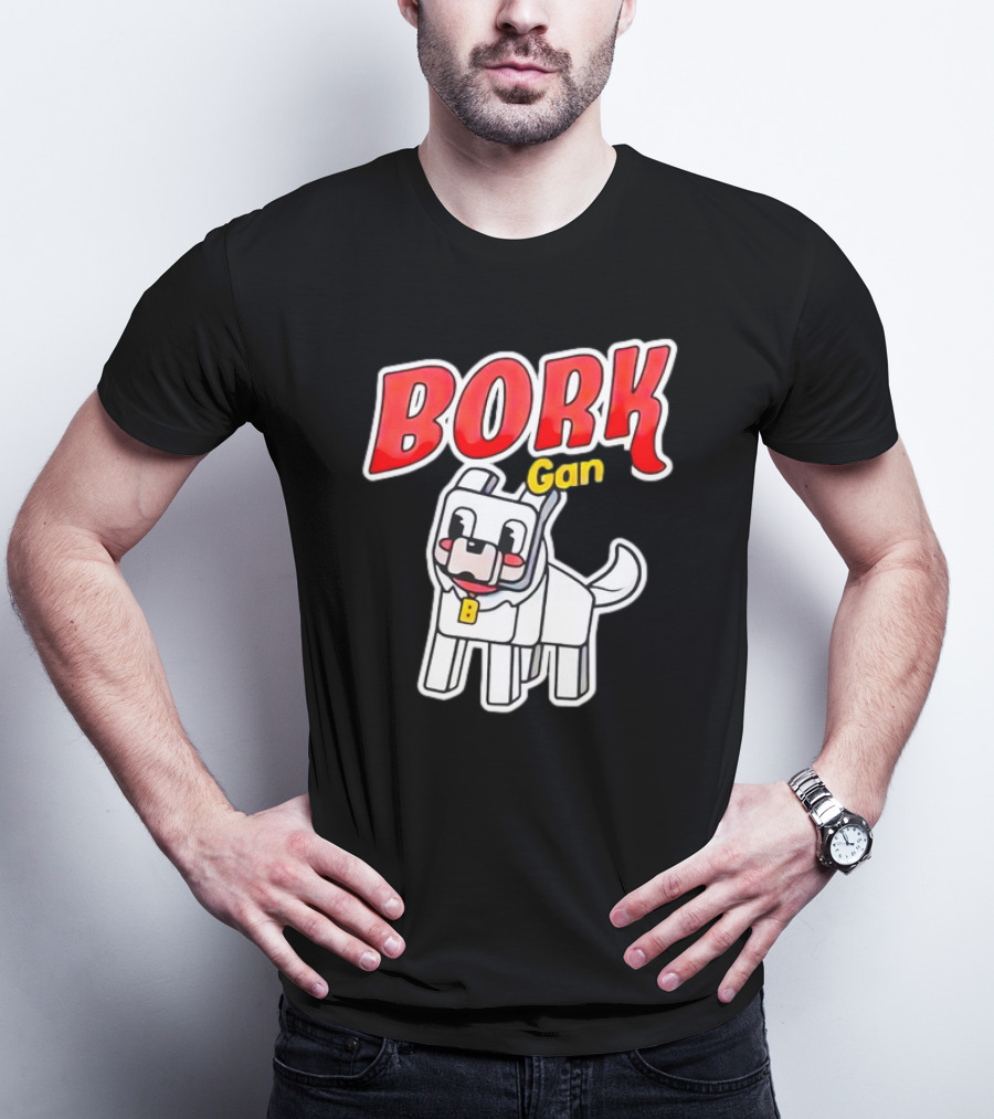 Bork Gang Dog Character With Collar T-Shirt