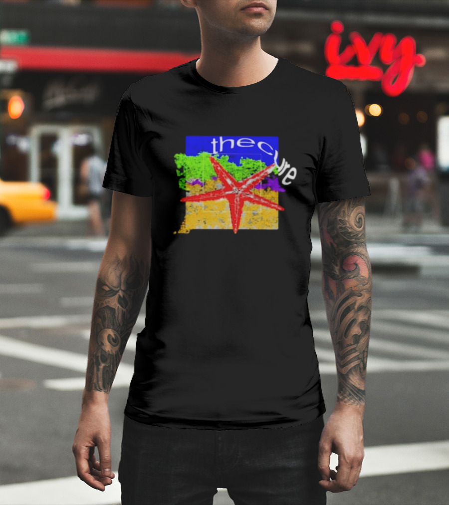 The Cure Starburst Grunge Color Block T-Shirt