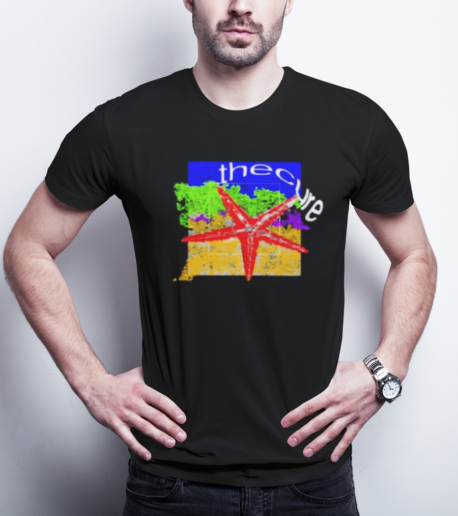 The Cure Starburst Grunge Color Block T-Shirt