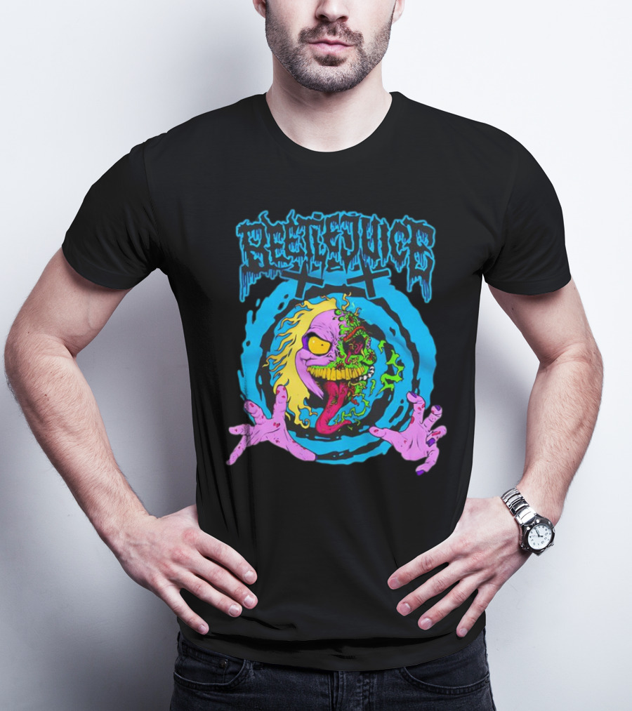 Beetlejuice Bio Exorcist Horror Splatter Vibrant Grotesque Face T-Shirt