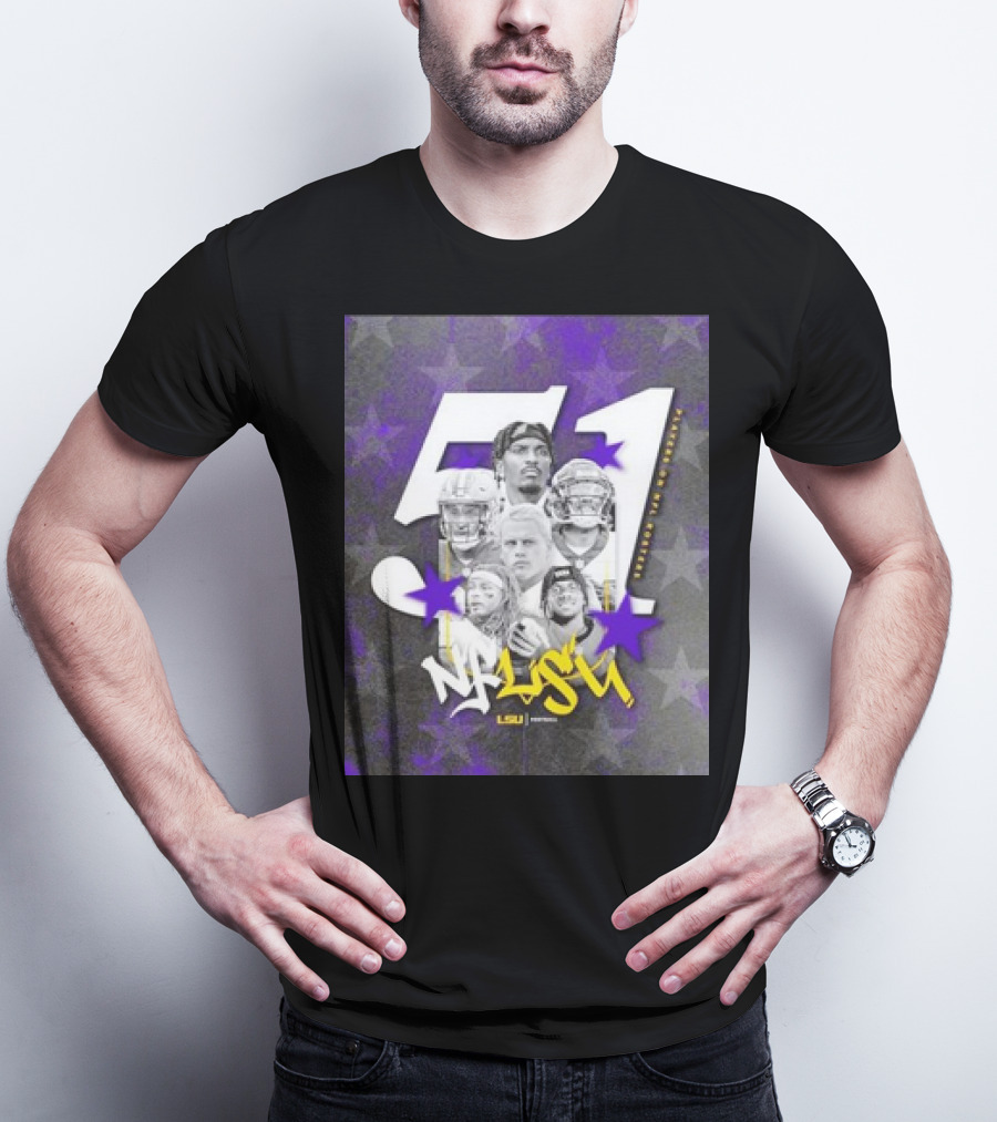 LSU Tigers NFLSU NFL Rosters Legends 51 Superstars T-Shirt