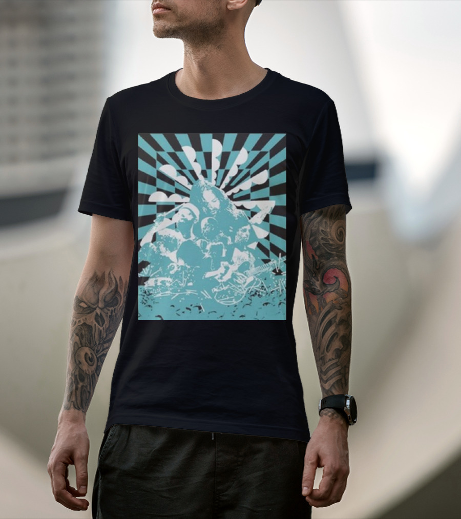 The War On Drugs Optical Collage Sunburst Band Montage T-Shirt