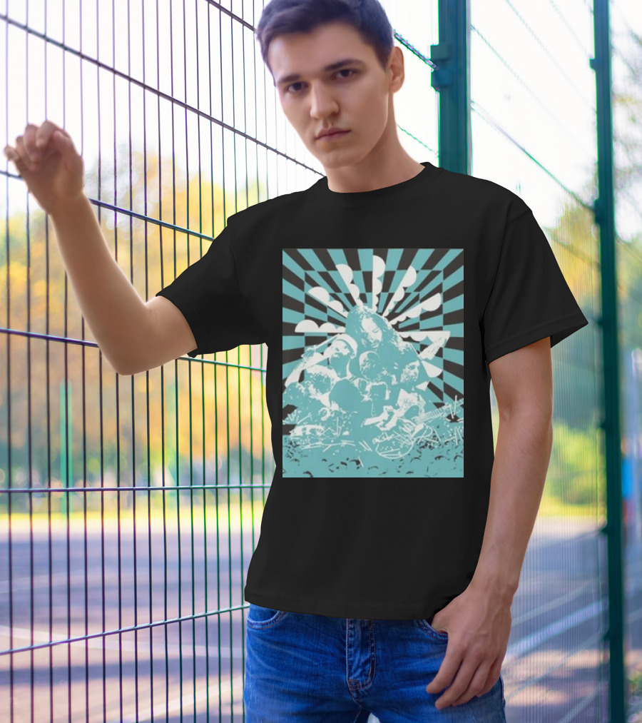 The War On Drugs Optical Collage Sunburst Band Montage T-Shirt