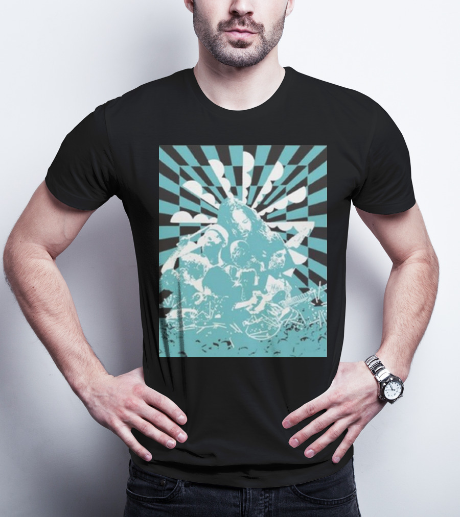 The War On Drugs Optical Collage Sunburst Band Montage T-Shirt