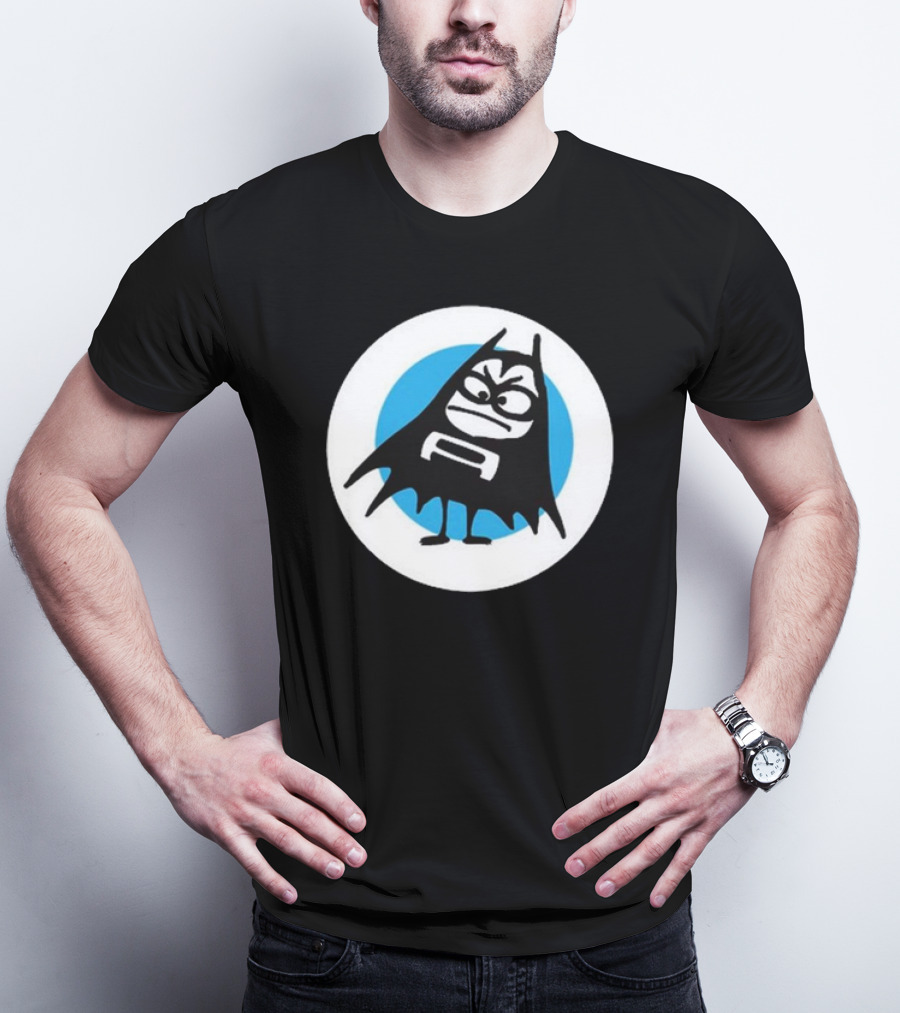 The Aquabats Lil Bat Classic Icon With Cartoon Bat And Mask In Circle T-Shirt