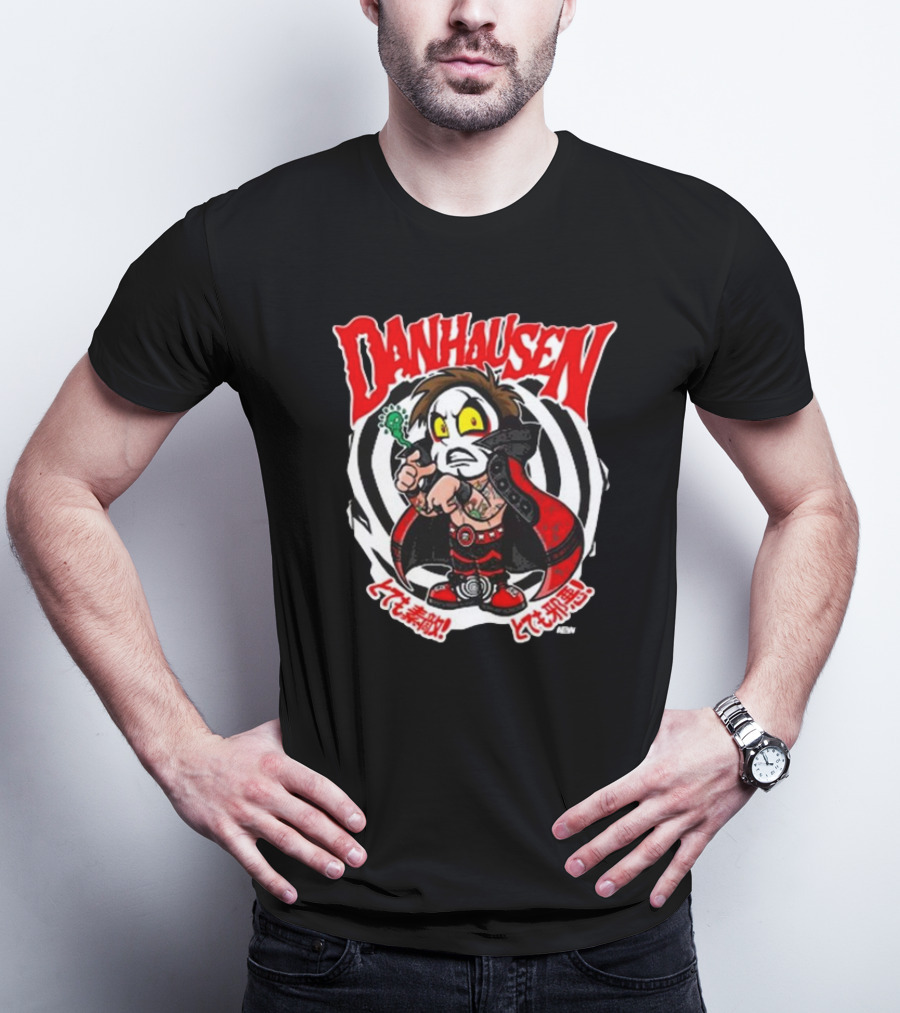 Danhausen Spiral Curse Character With Tattoo And Cape T-Shirt
