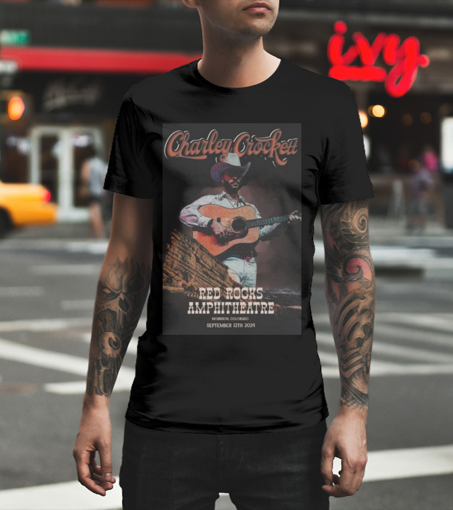 Charley Crockett Red Rocks Amphitheatre Morrison Colorado September 12th T-Shirt