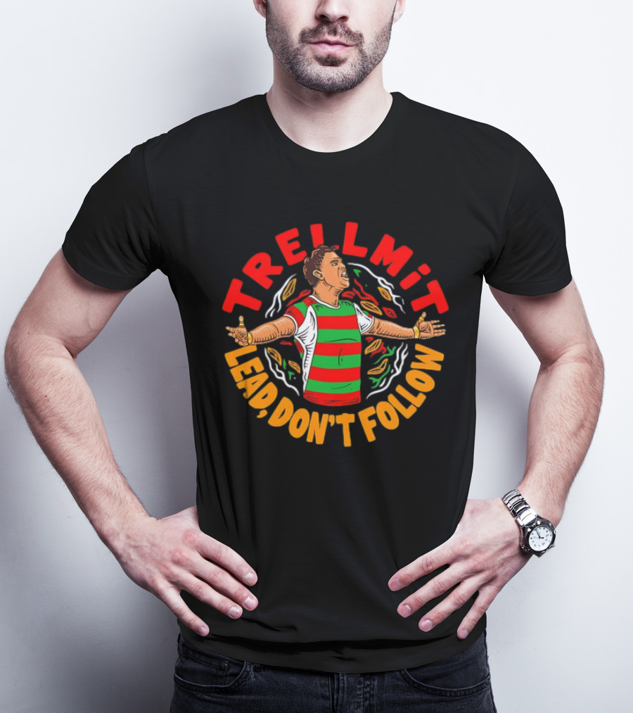 TRELLMIT Lead Don’t Follow Rugby-Inspired Motivational Player T-Shirt