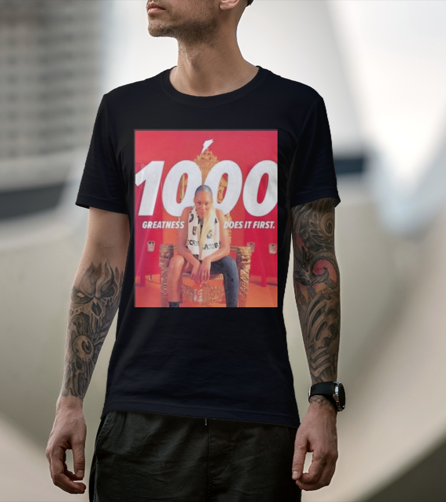 1000 Greatness Does It First A’ja Wilson Iconic Chair Sports Empowerment T-Shirt