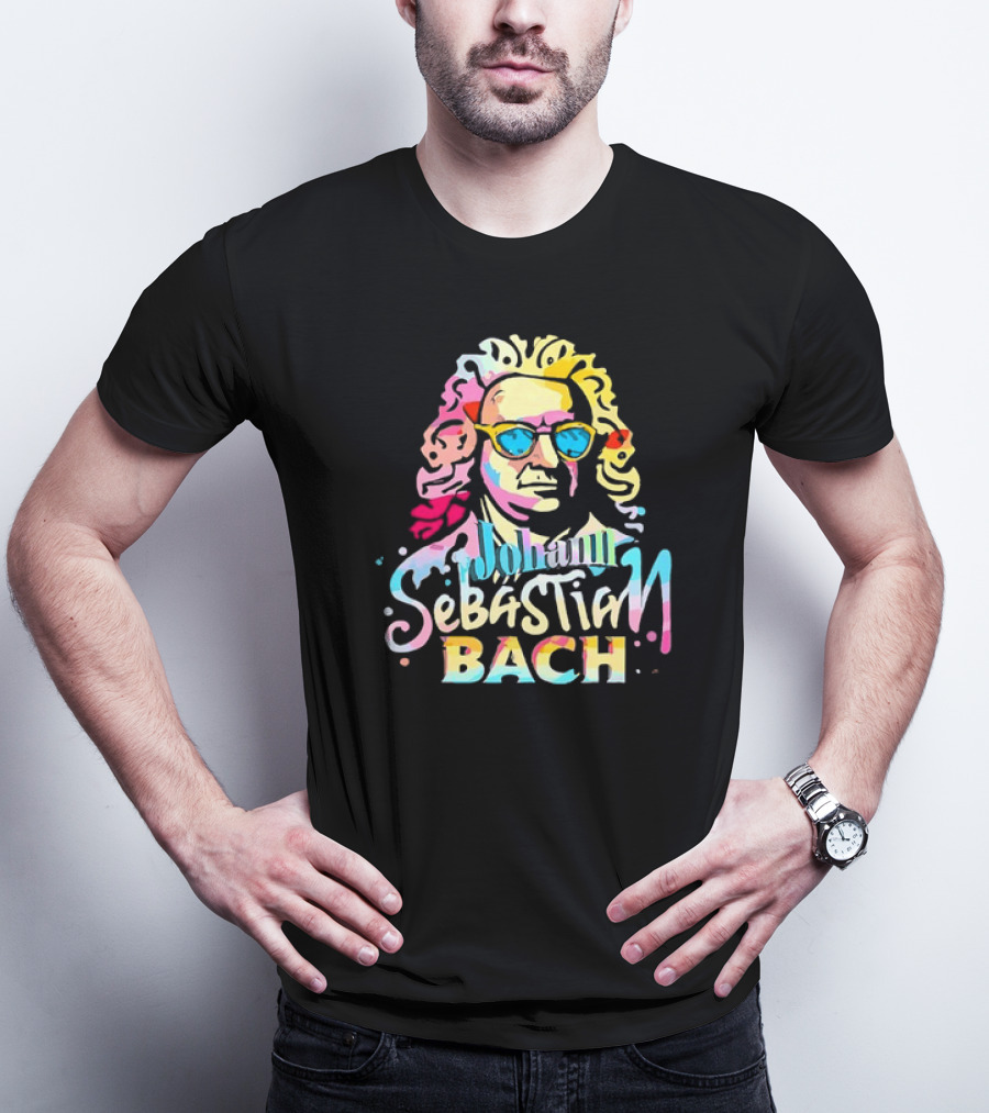 Johann Sebastian Bach Colorful Sunglasses T-Shirt