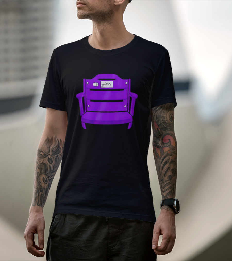 Athlete Logos Purple Stadium Chair Grimey 12 T-Shirt