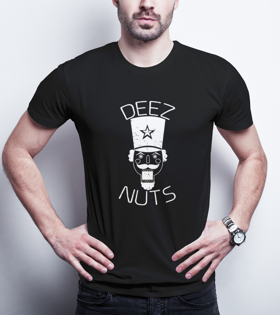 Christmas Nutcracker Deez Nuts Xmas Star Hat T-Shirt