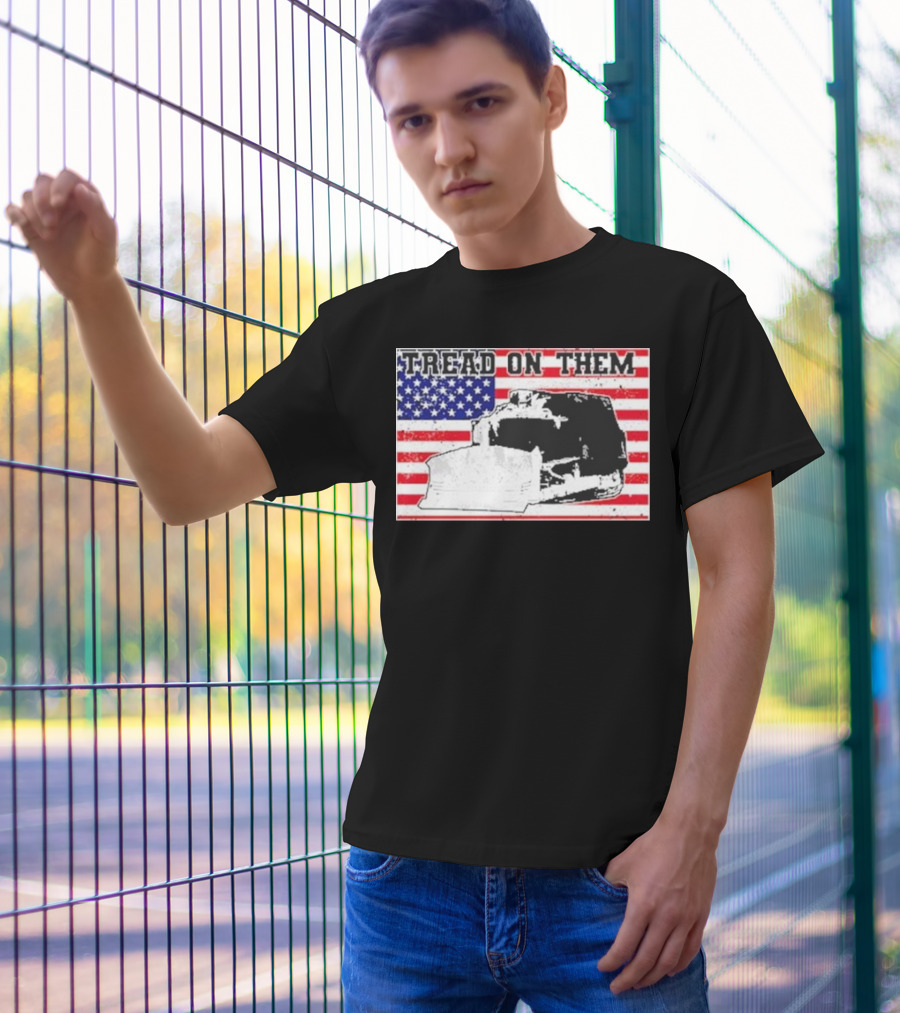 Tread On Them American Flag Killdozer T-Shirt