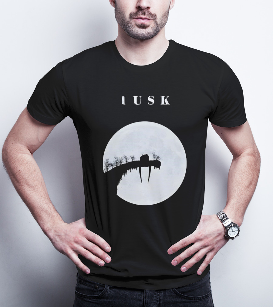 Tusk Moonlit Landscape With House And Trees T-Shirt