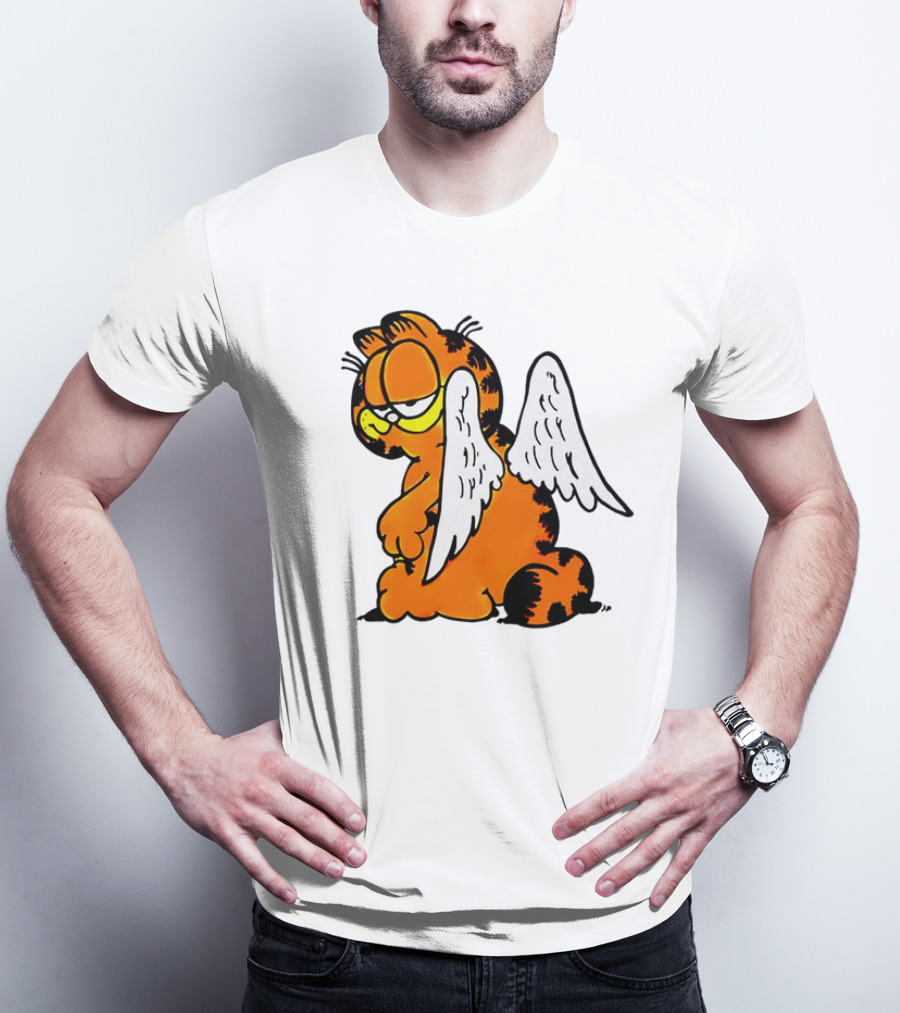 Angel Garfield Funny Vintage Comic Character With Wings T-Shirt