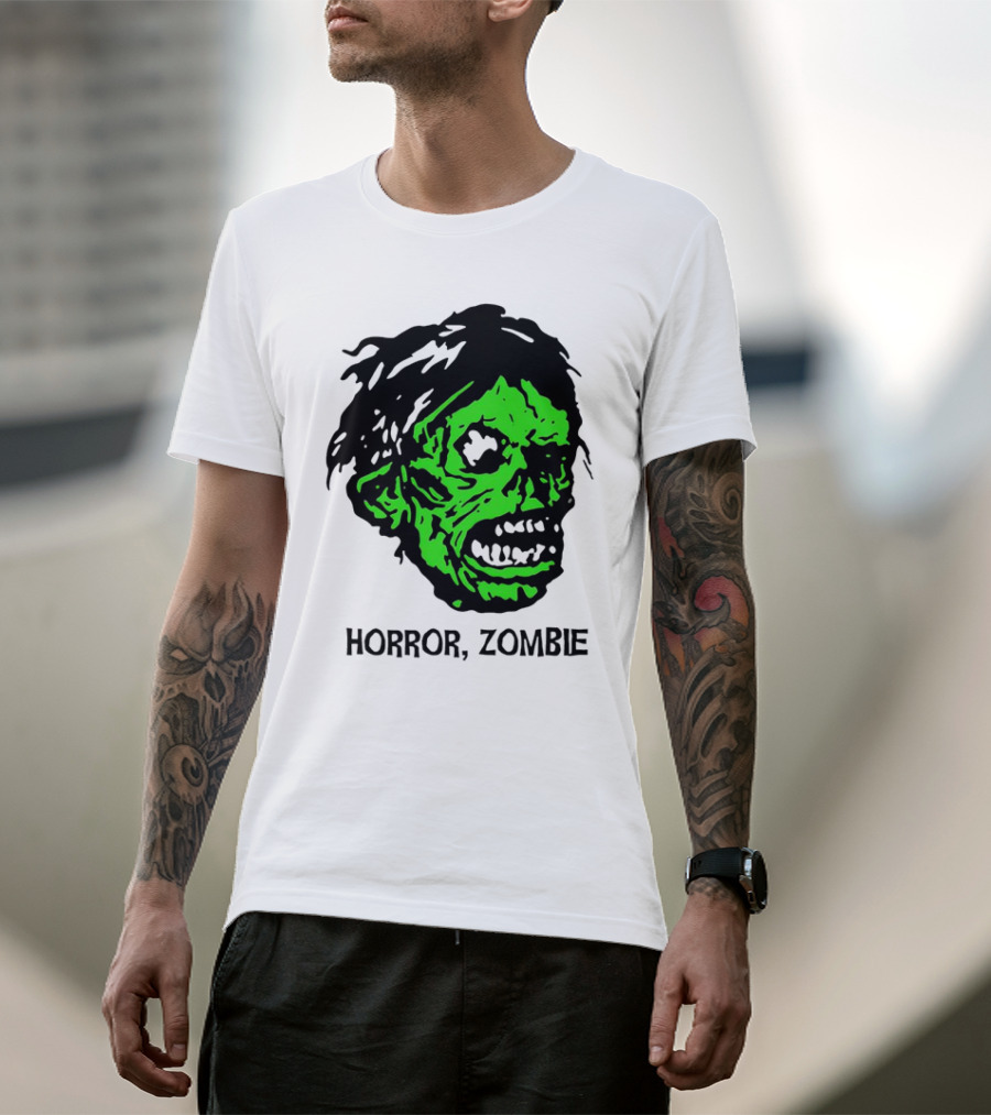 Kirk Hammett Horror Zombie Green Face T-Shirt