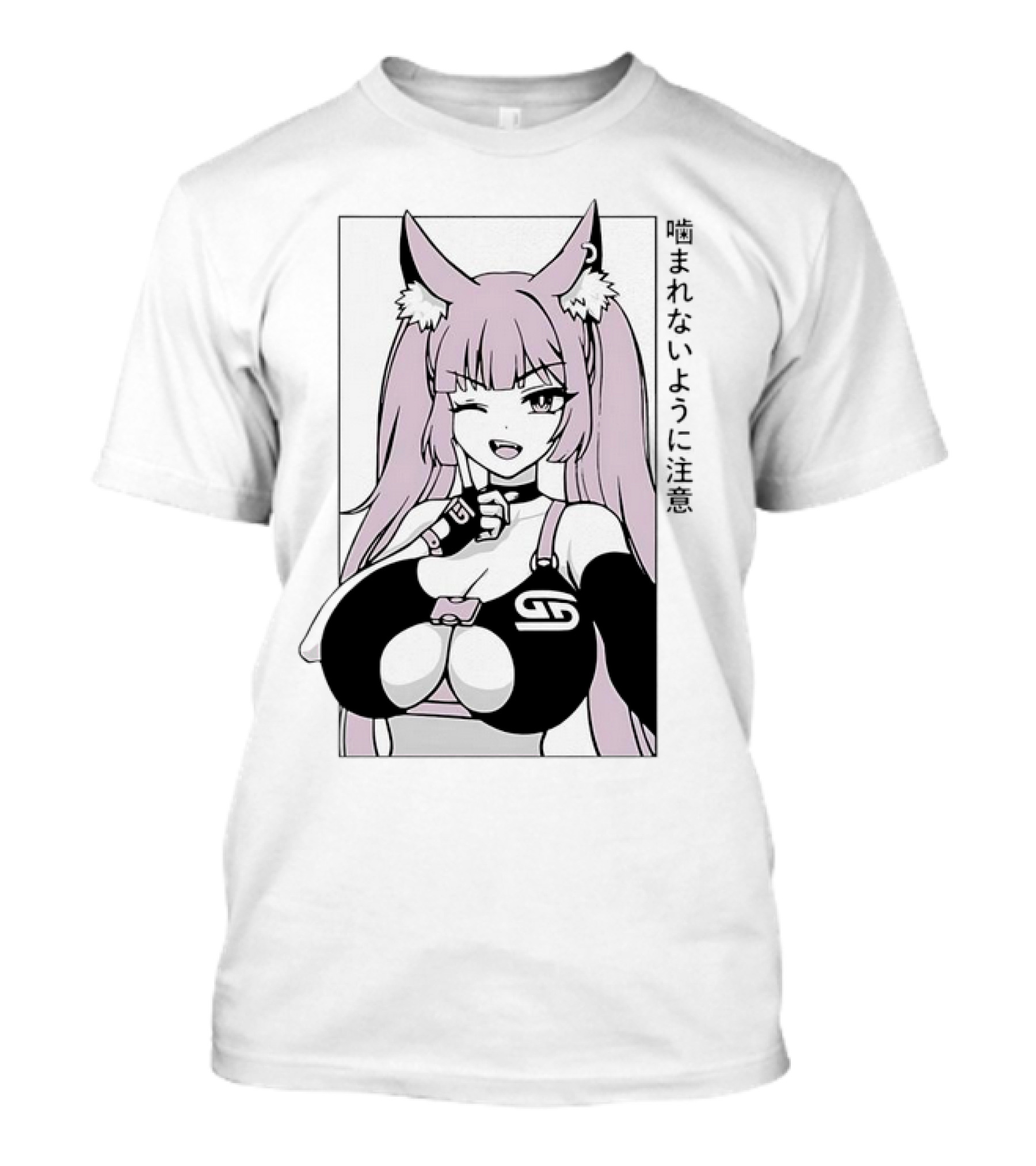 Waifu Frisky Kitty Beware Of Bites T-Shirt