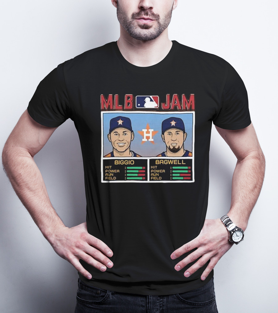 MLB Jam Craig Biggio Bagwell Houston Astros T-Shirt