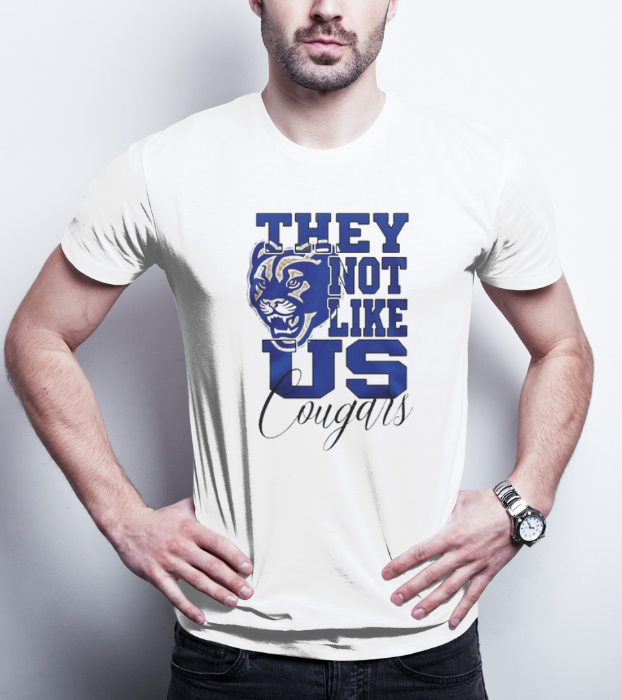 BYU Cougars They Not Like Us Cougars Football Team T-Shirt