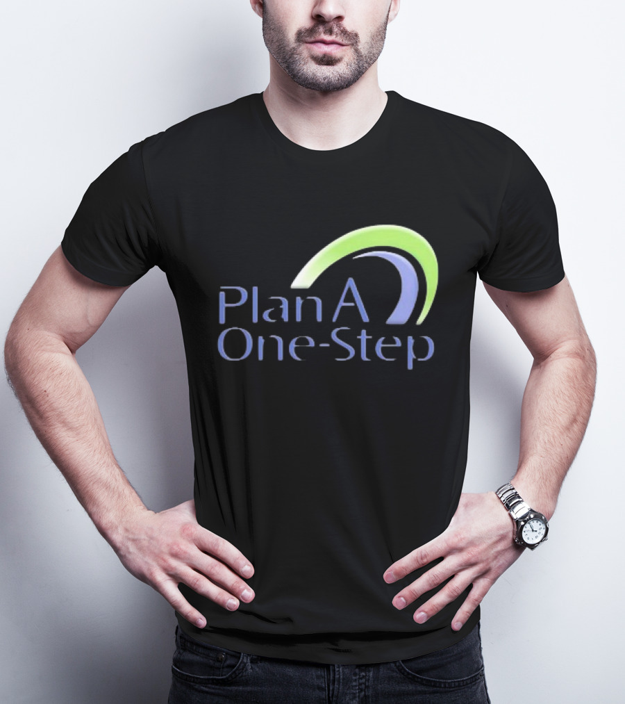 Plan A One Step Green Blue Curve T-Shirt