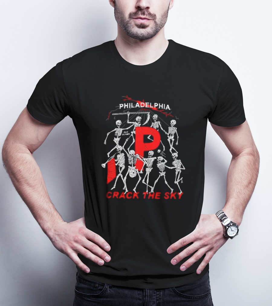 Philadelphia Crack The Sky Red October Skeleton Dance T-Shirt