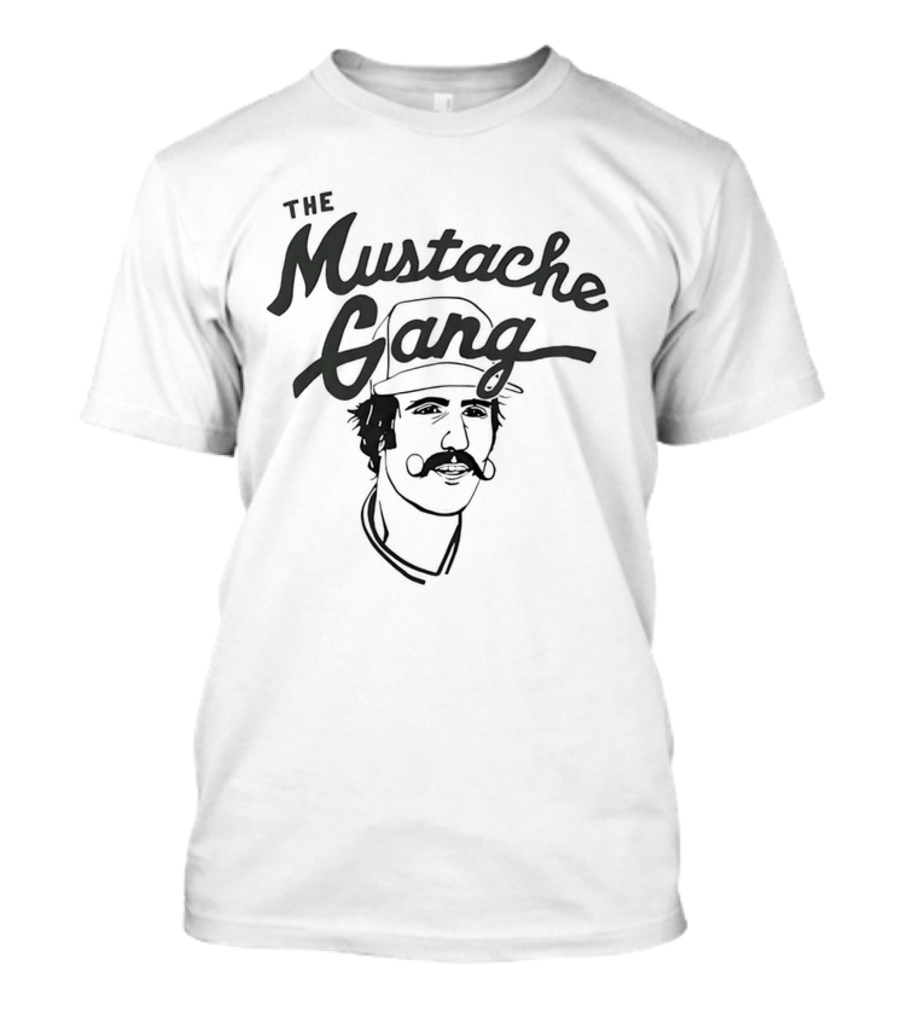 The Mustache Gang Baseball Mustache Icon T-Shirt