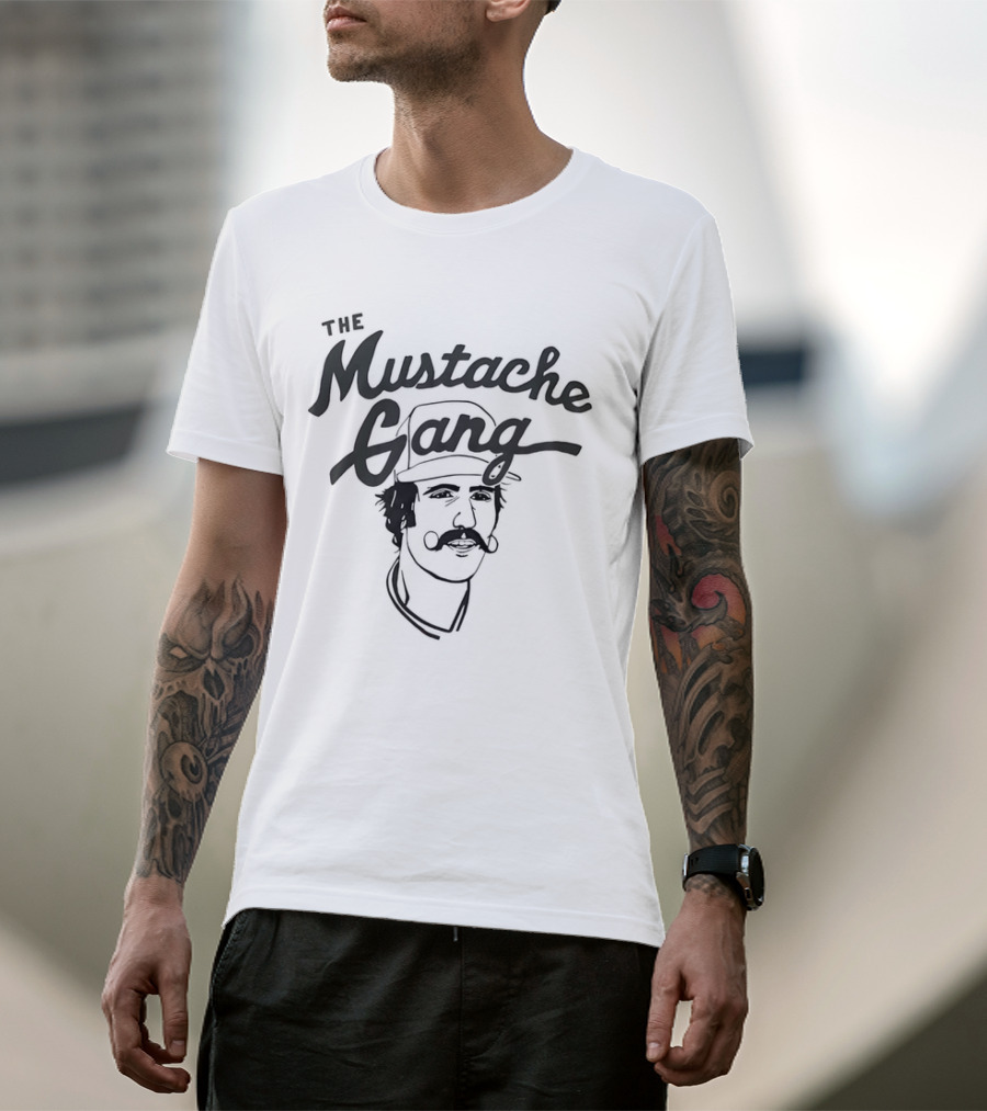 The Mustache Gang Baseball Mustache Icon T-Shirt