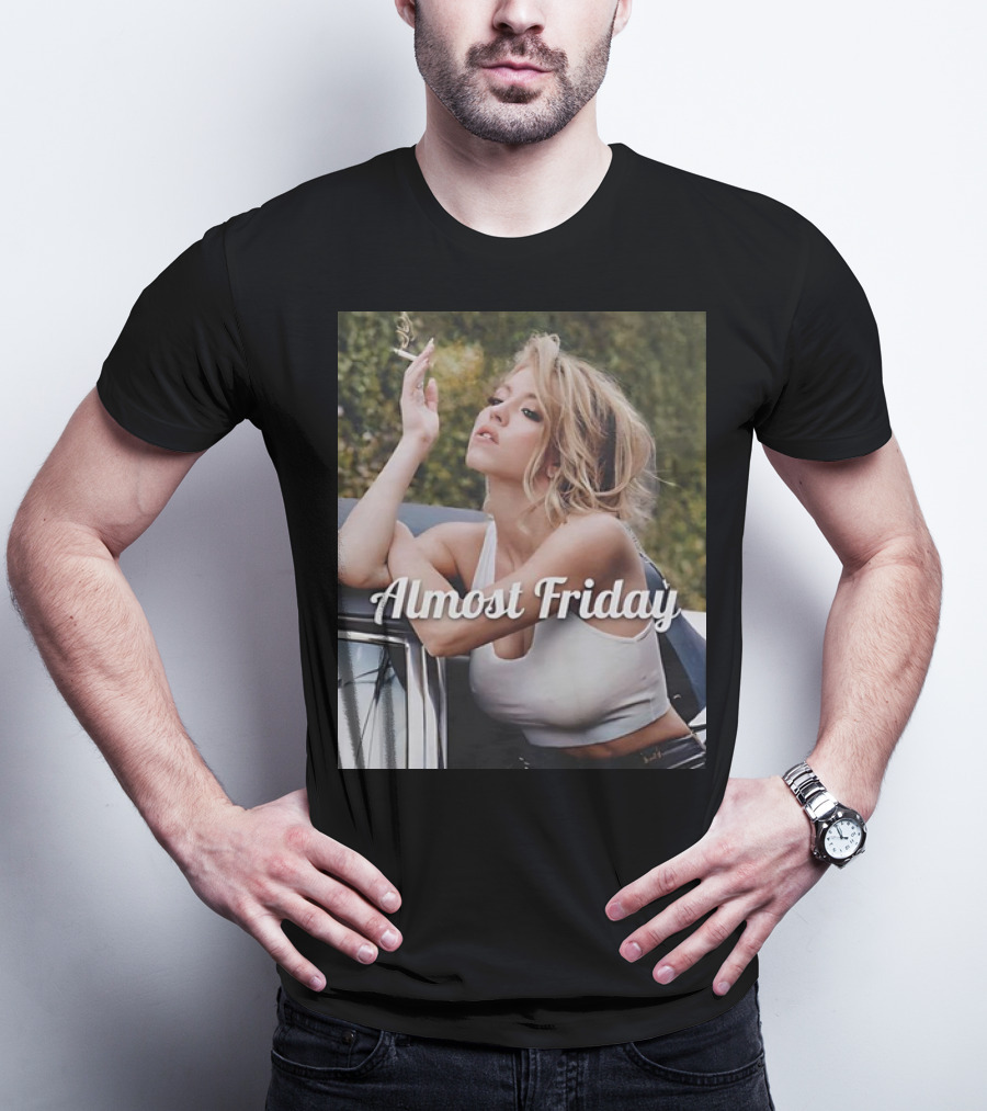 Almost Friday Sydney Sweeney Smoke Car T-Shirt