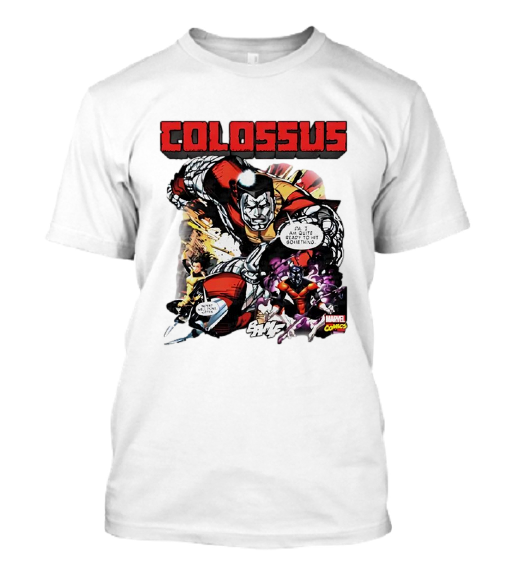 Colossus Quite Ready To Hit Something Marvel Comics Action Scene T-Shirt