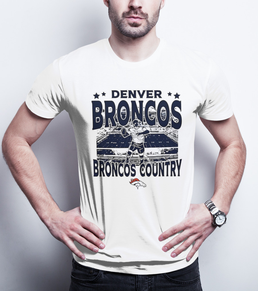 DENVER BRONCOS BRONCOS COUNTRY STADIUM FOOTBALL PLAYER T-Shirt