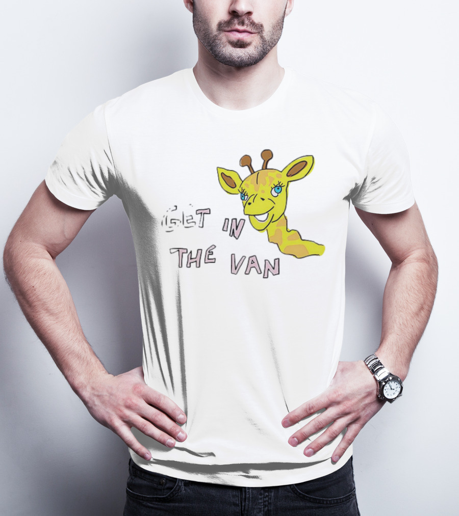 Giraffe Get In The Van Text Meme T-Shirt