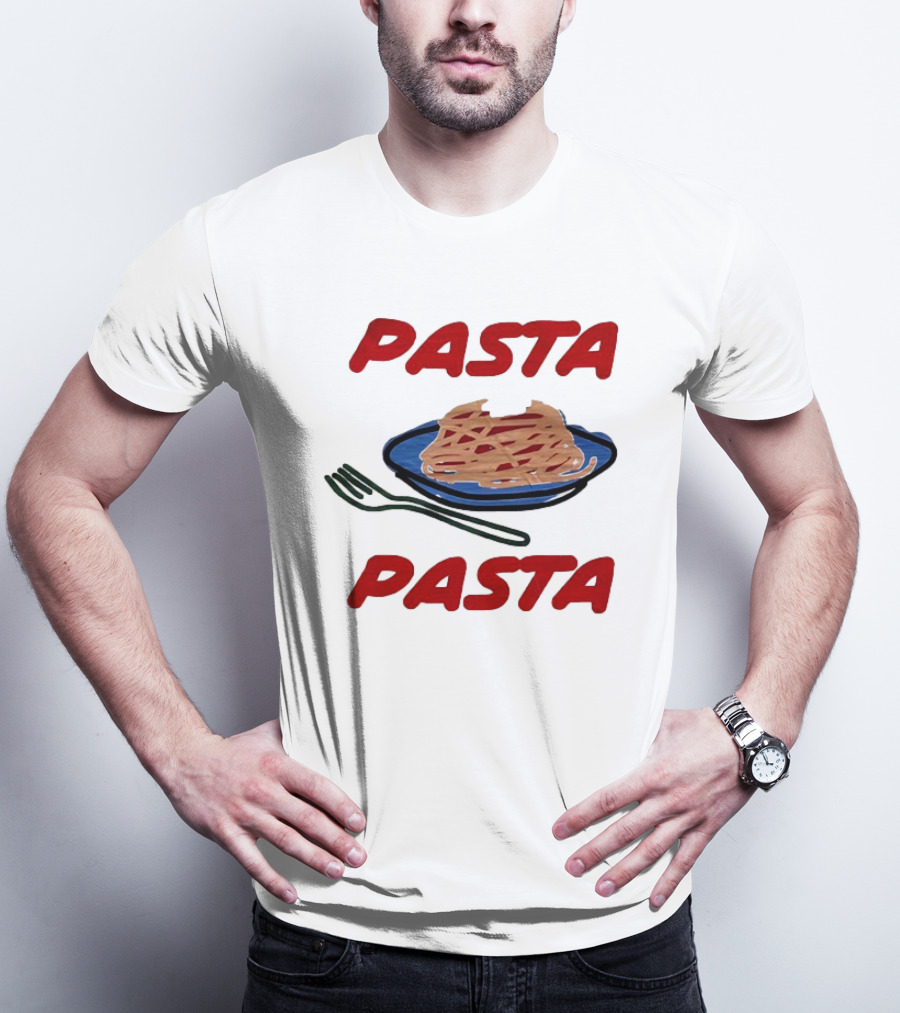 Pasta Pasta Retro Fork Plate T-Shirt