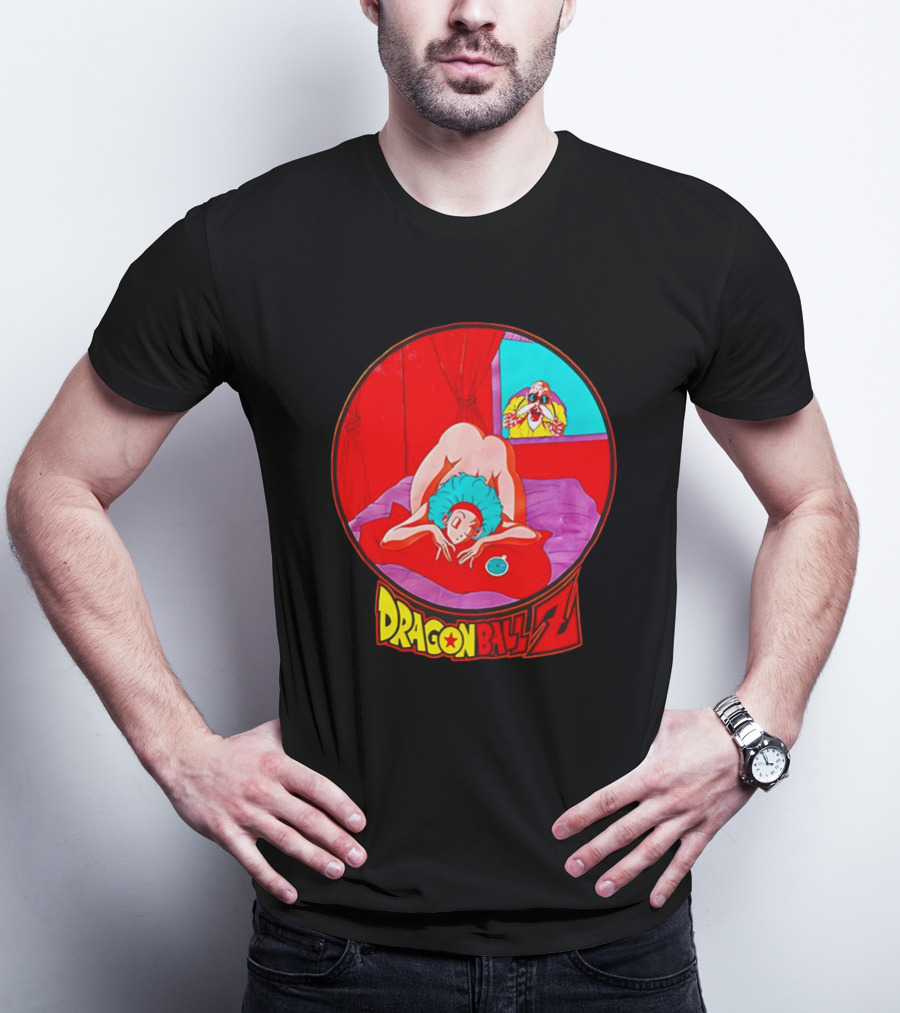 Dragon Ball Z Master Roshi Peeping Vintage Scene With Bulma T-Shirt