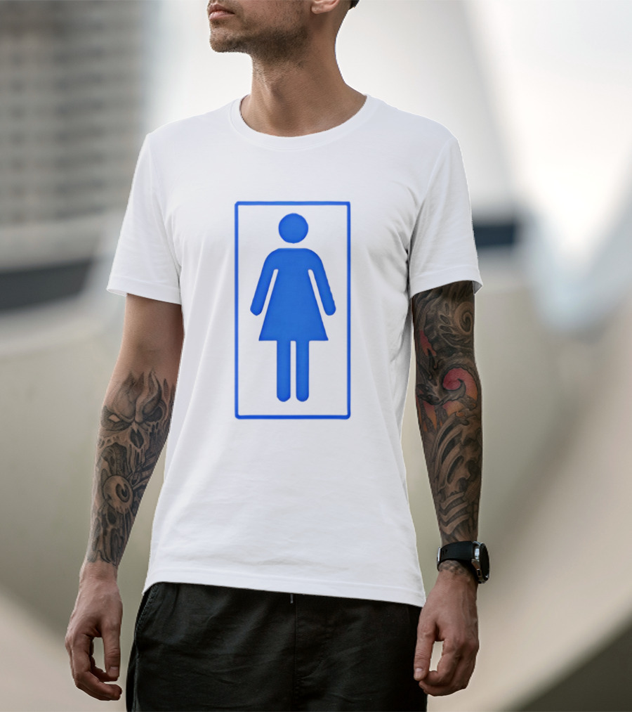 Na Kel Smith Mid90s Women Toilet Symbol Blue Sign T-Shirt