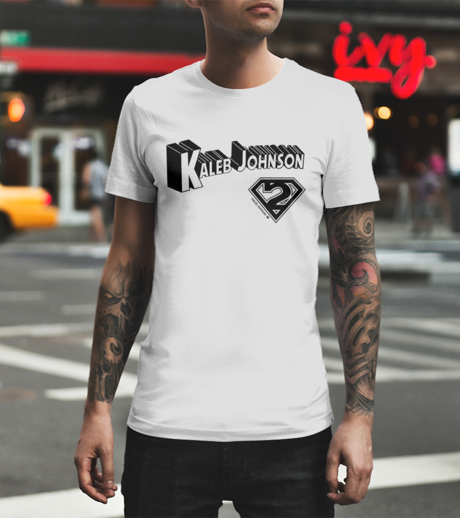 Kaleb Johnson Superhero Logo 2 Typography T-Shirt