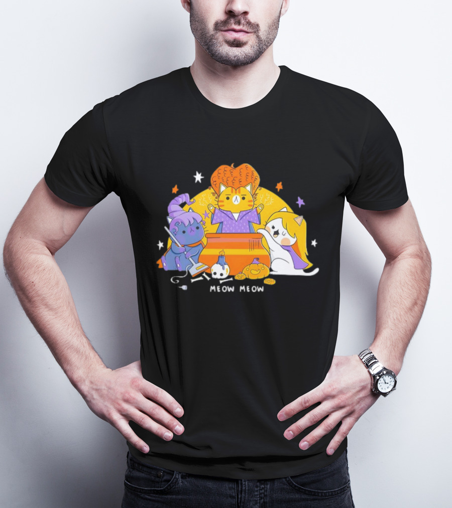 Meow Meow Hocus Pocus The Sanderson Cat Sisters T-Shirt