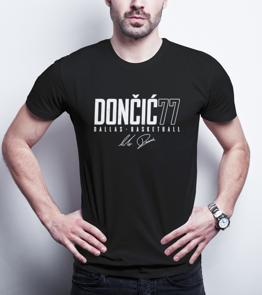 DONČIĆ 77 Dallas Basketball Signature T-Shirt