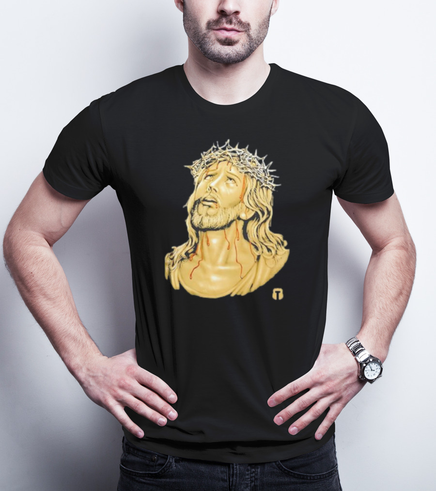 Our Lord Jesus Christ With Crown Of Thorns And Drops Of Blood T-Shirt