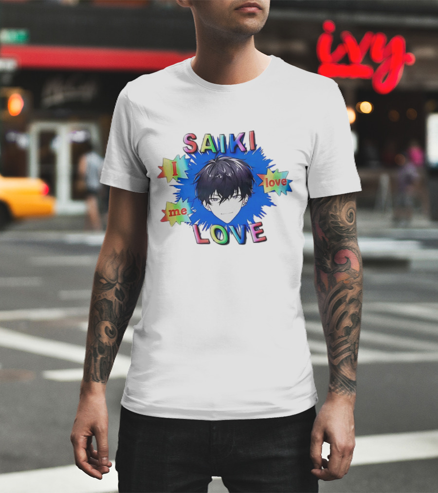 Saiki I Love Me Love Colorful Anime T-Shirt