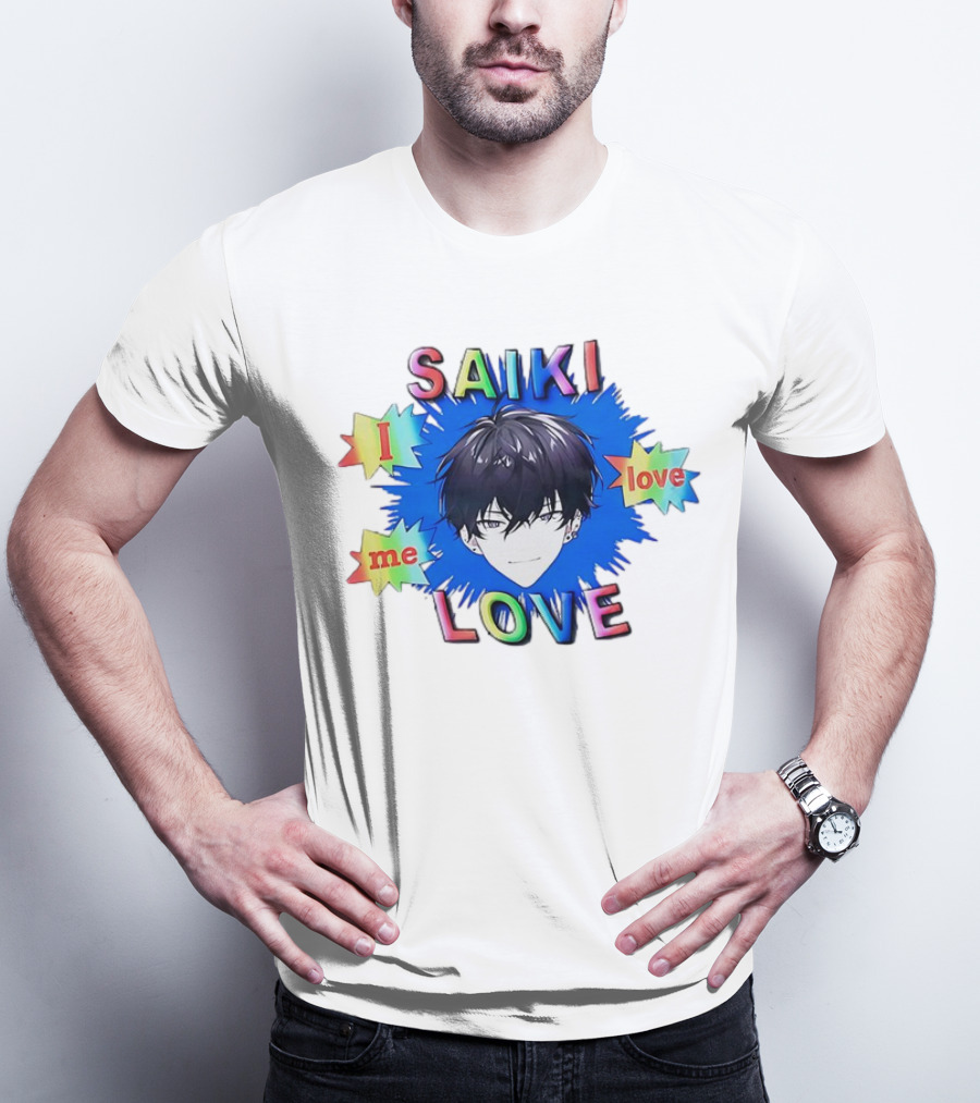 Saiki I Love Me Love Colorful Anime T-Shirt