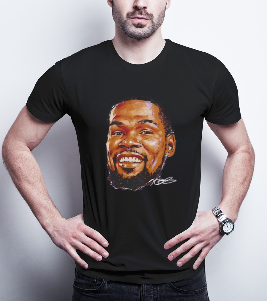 Kevin Durant Phoenix Basketball Face Signature T-Shirt