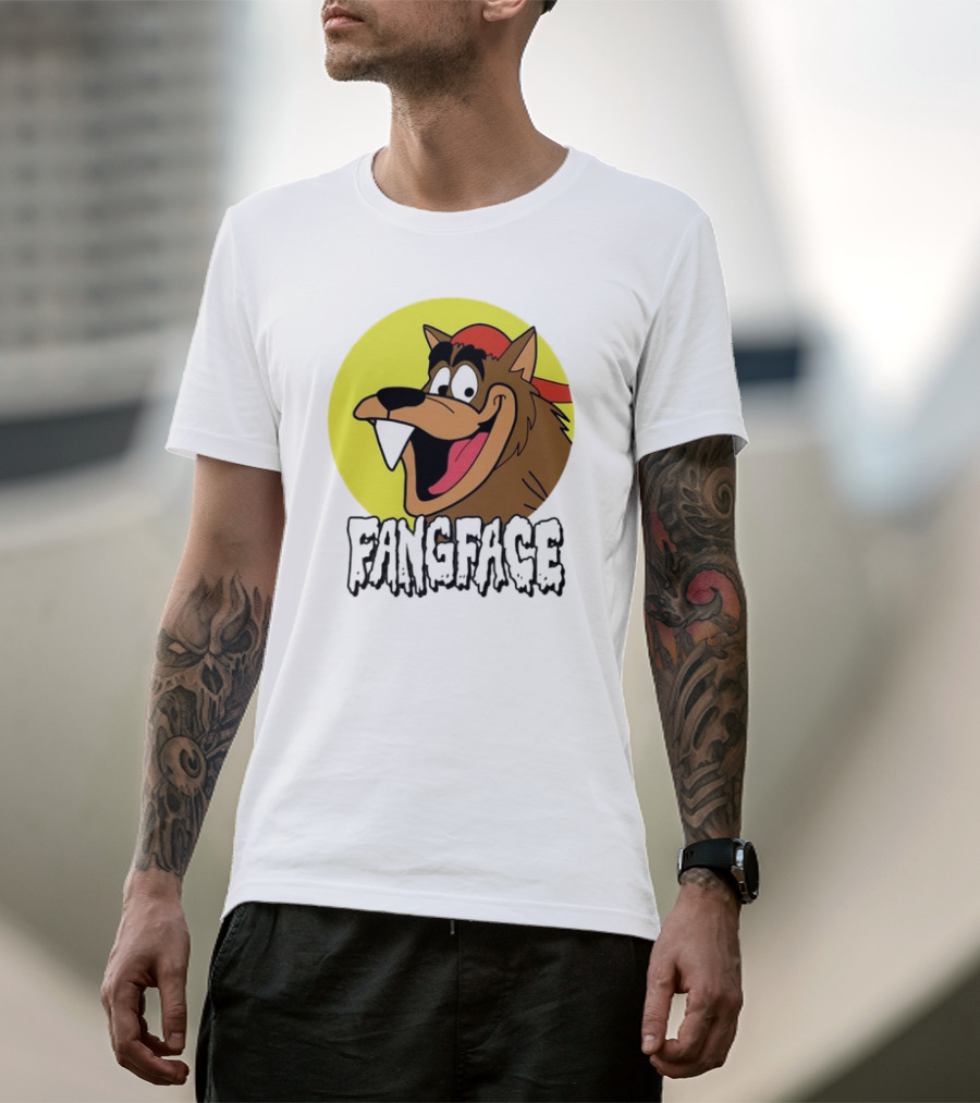 Fangface Cartoon Logo Meme T-Shirt