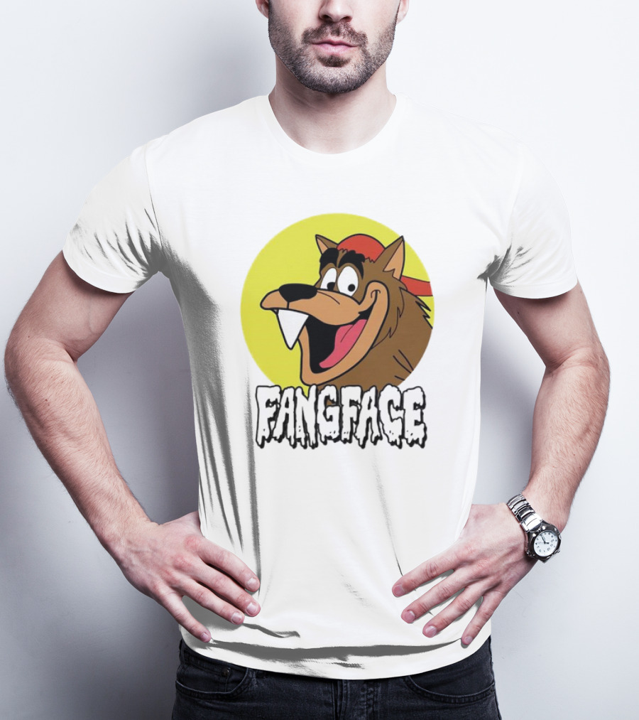 Fangface Cartoon Logo Meme T-Shirt