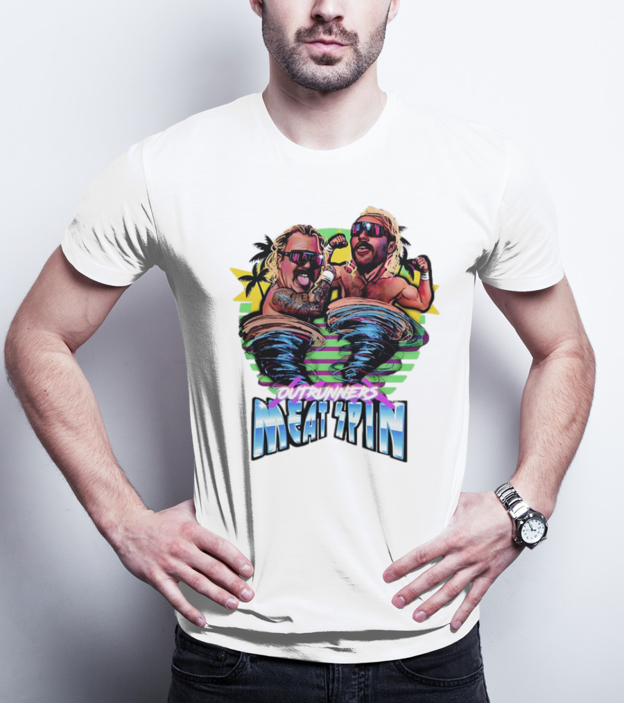 Outrunners Meat Spin Tropical Wrestling Tornadoes T-Shirt