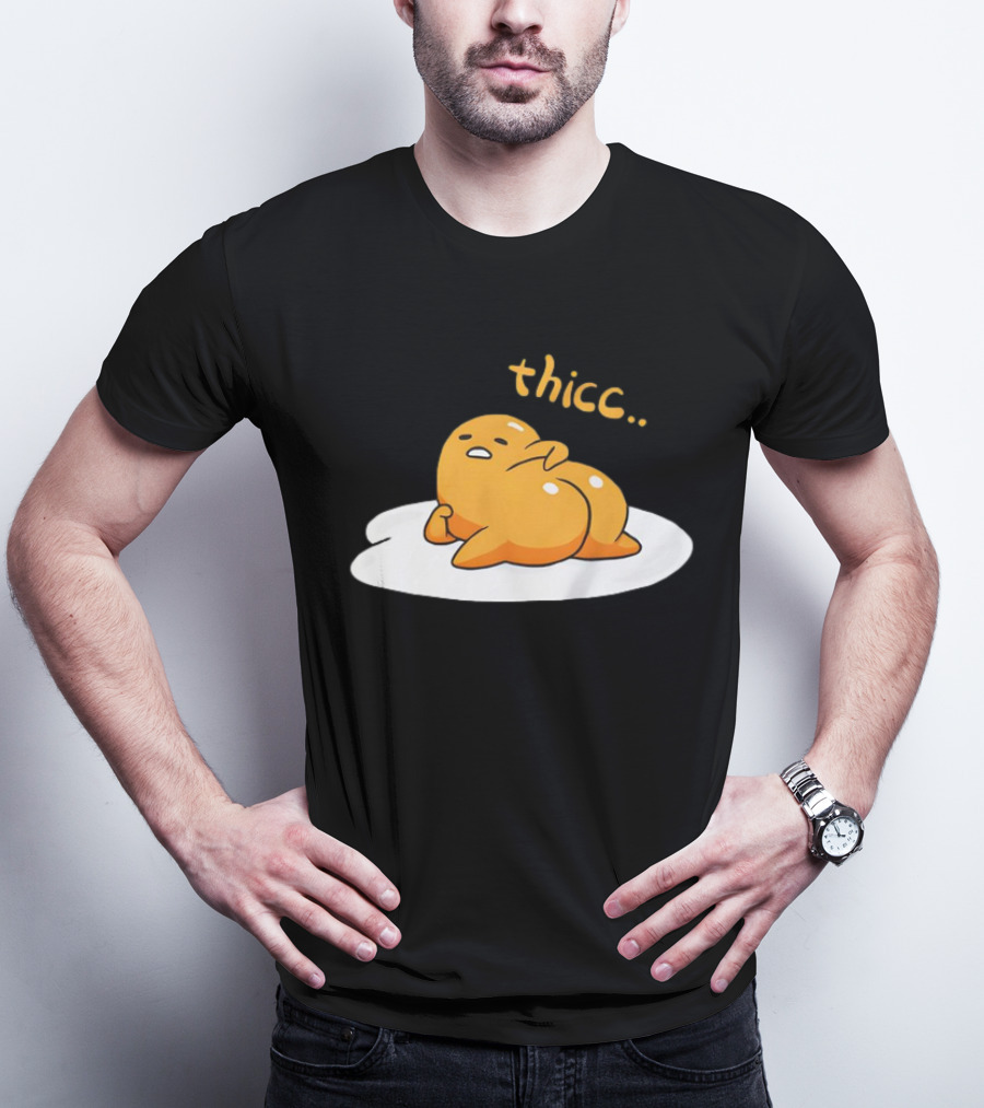 Gudetama Thicc Meme White Egg Yolk Character T-Shirt