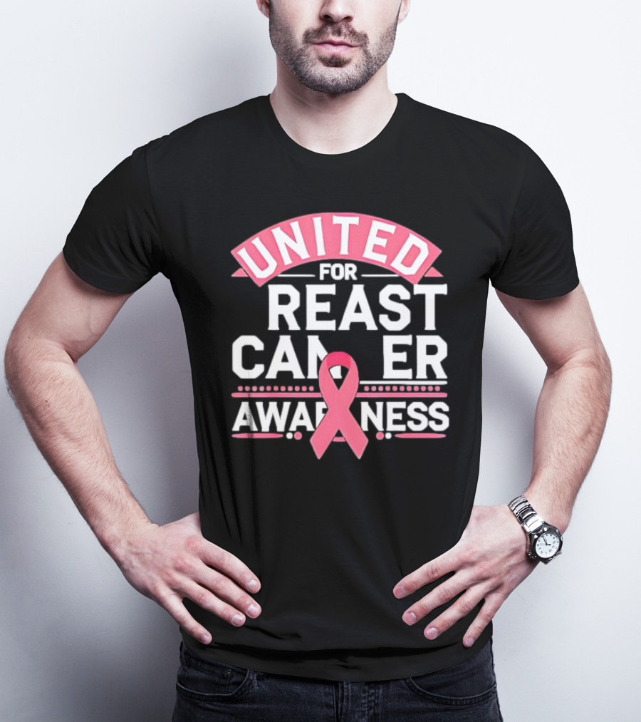 United For Breast Cancer Awareness Pink T-Shirt